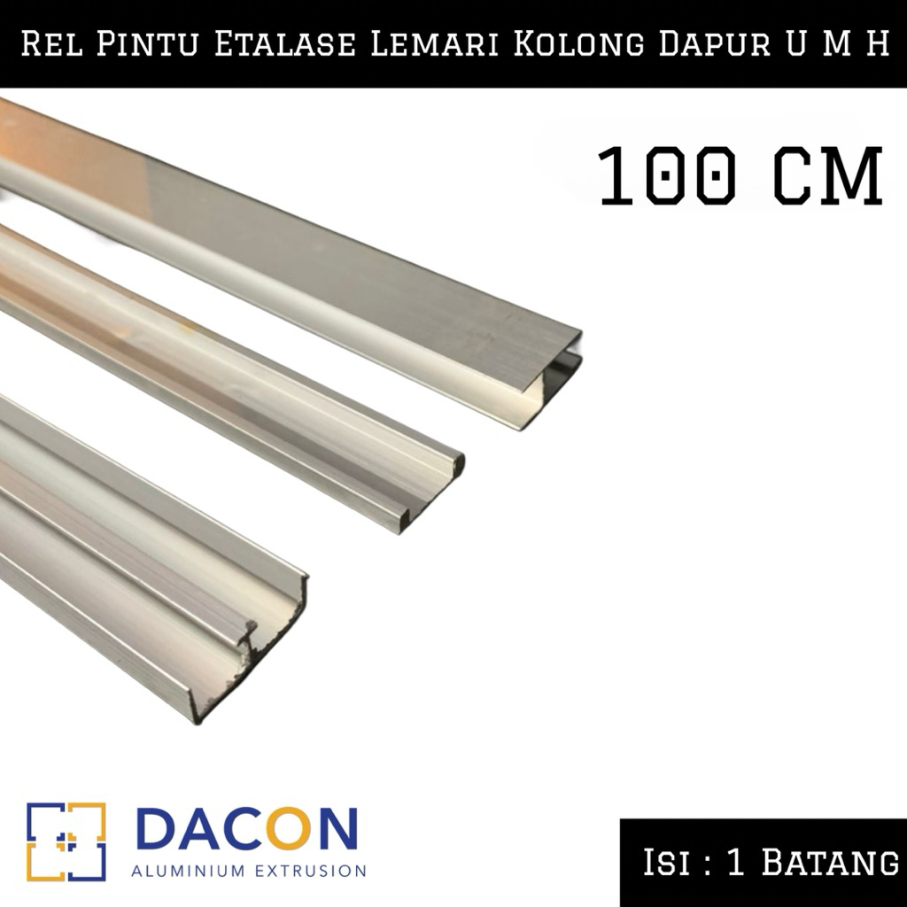 Jual Rell Alumunium Etalase Showcase UMH Panjang 100 CM Warna Silver ...