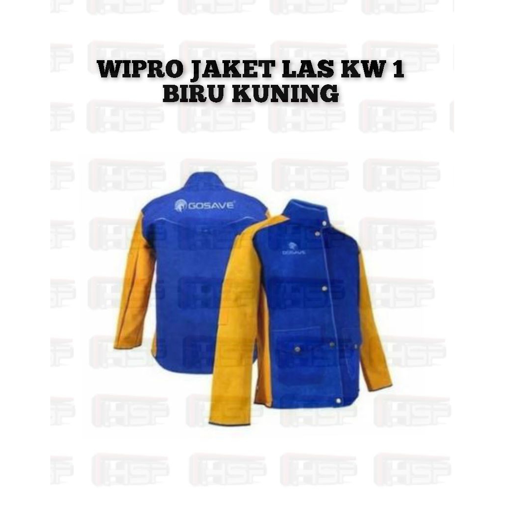 Jual WIPRO JAKET LAS KW 1 BIRU KUNING JAKET PENGALAMAN SAFETY JAKET LAS ...