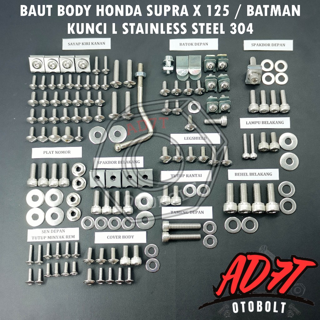 Jual Baut Body Honda Supra X 125/Batman THN 2005 – 2013 Kunci L ...