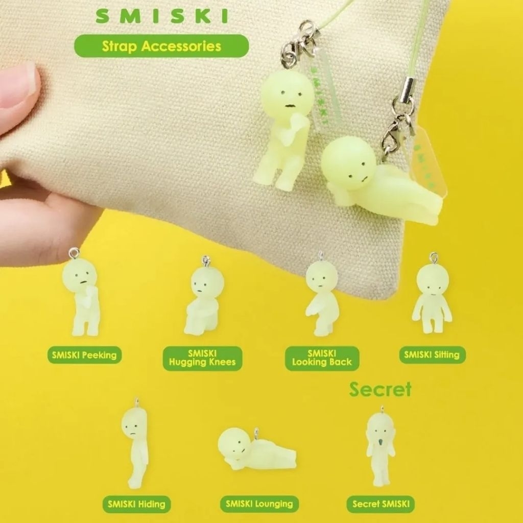 Jual SMISKI Gacha Phone Strap Selected LOUNGING HIDING HUGGING KNEES ...