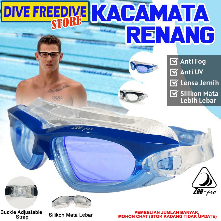 Jual Goggle Swimming Zeepro 2 Combination Adult Back Quick Release ...