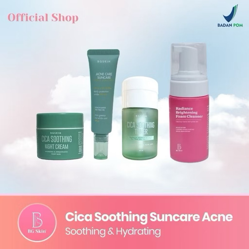 Jual PAKET ACNE SENSITIVE BG SKIN | Shopee Indonesia