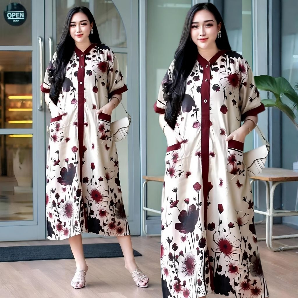 Jual DASTER PIYAMA JUMBO KEKINIAN KANCING DEPAN BUSUI BUMIL | Shopee ...