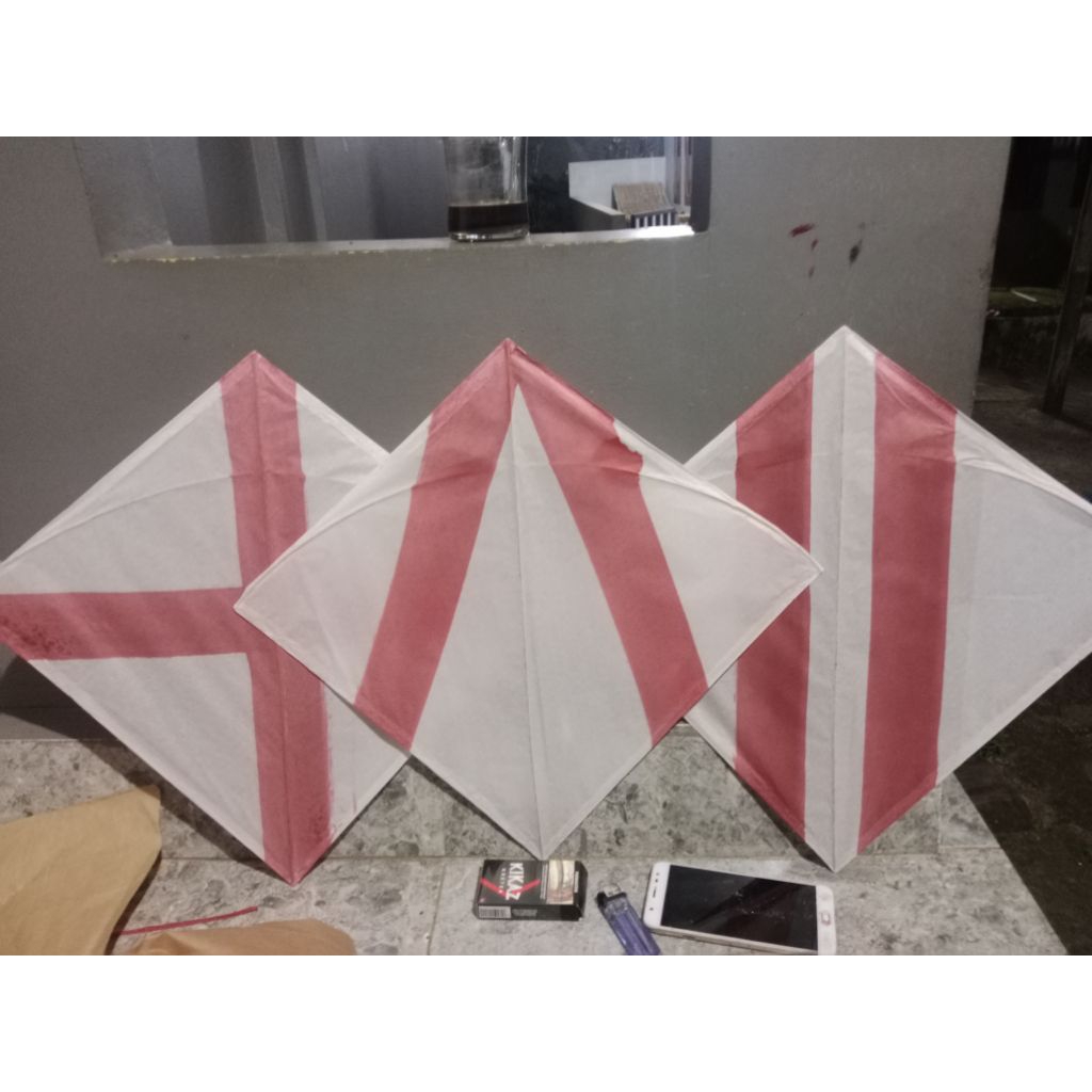 Jual layangan murah uk54 isi 50 pcs kertas putih layangan tradisional ...