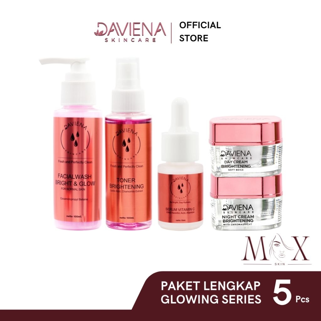 Jual DAVIENA SKINCARE - Paket Glowing Series Isi 5 Item | Shopee Indonesia