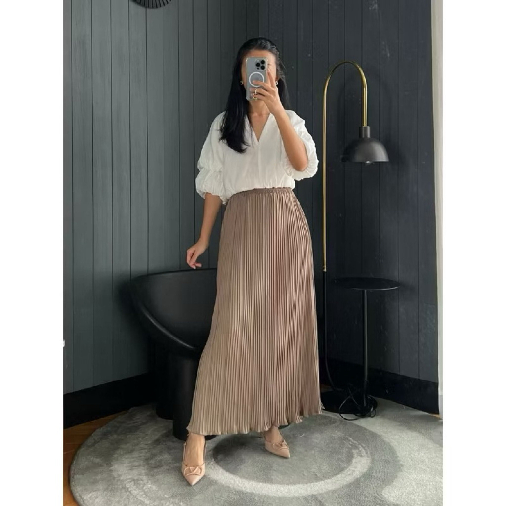 Jual Rok Plisket BB Mayung / Rok Plisket Mayung / Pleated Skirt Dewasa / Rok Plisket Premium ...