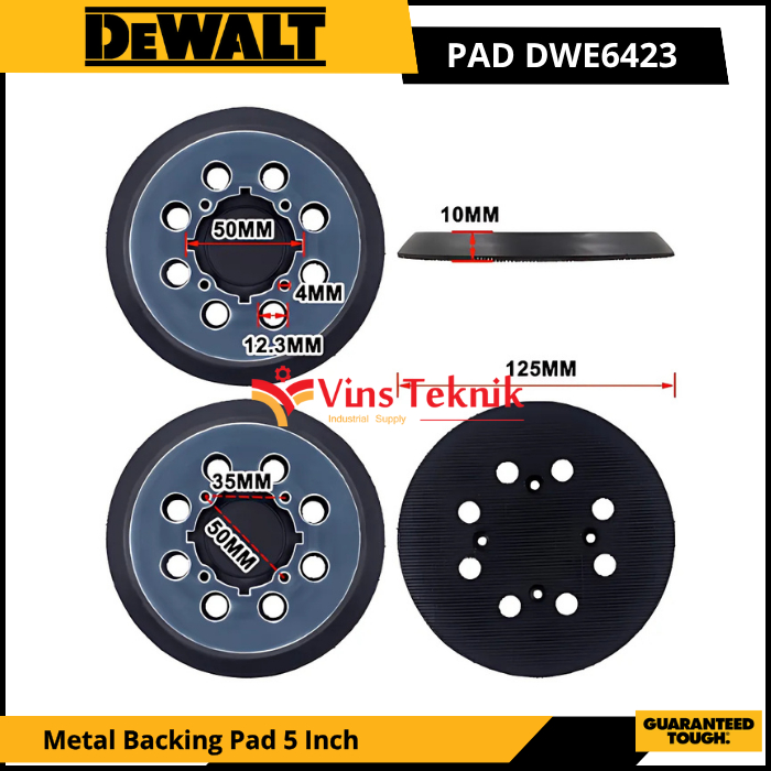 Jual DEWALT DWE6423 Backing Pad Velcro 5inch Sander | Shopee Indonesia