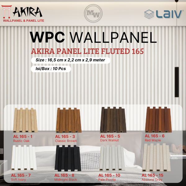 Jual LAIV WPC Wallpanel Akira Lite FLUTED 165 - PVC Wood Panel Kisi ...