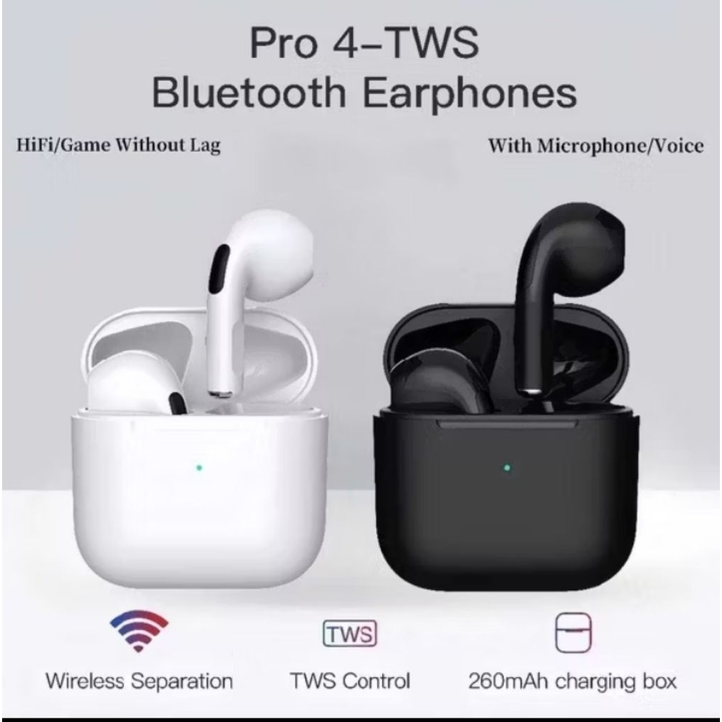 Jual pro 4 earphone bluetooth pro4 wireless headset | Shopee Indonesia