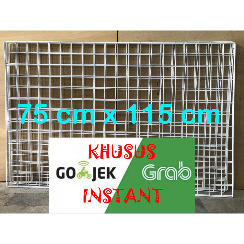 Jual Wire Mesh 75 x 115 Coating Putih | Ram Display | Display Jaring ...