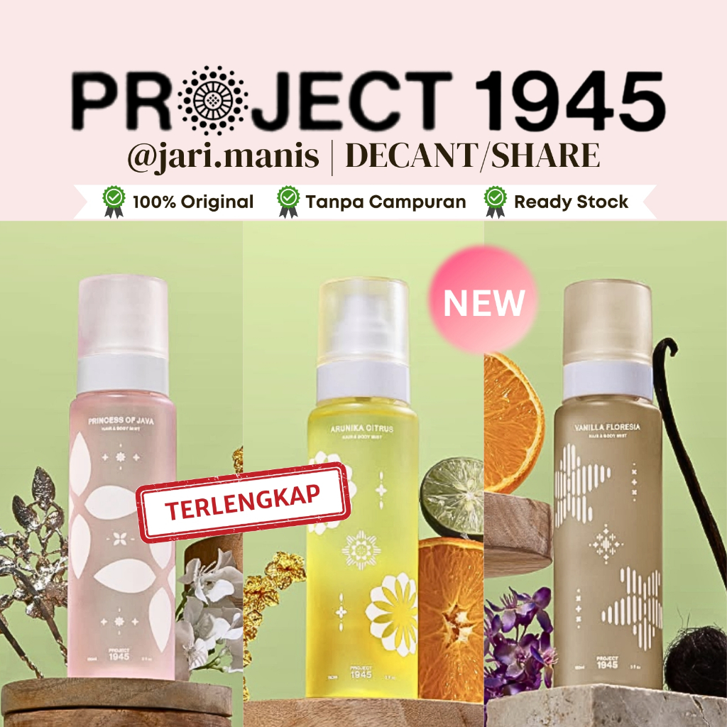 Jual decant share Project 1945 Hair Body Mist arunika citrus vanilla ...