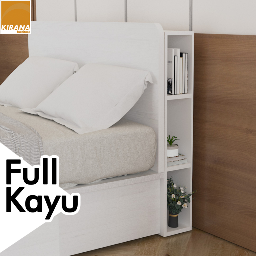 Jual KIRANA Perth - Headboard Kayu Rak Sandaran Kasur Tempat Tidur ...