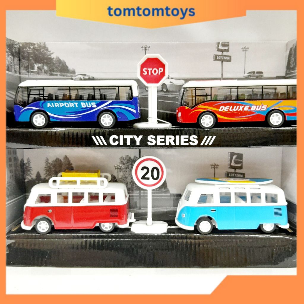 Jual Diecast City Series Mobil Die-cast BUS VW KOMBI TRUCK AMBULANCE ...