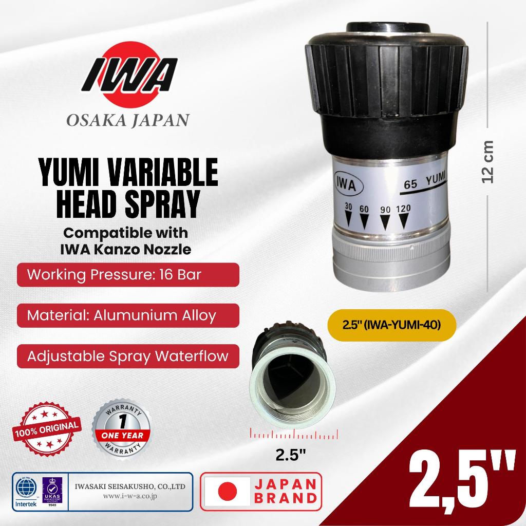 Jual IWA YUMI Variable Head Spray Nozzle Semprot Hydrant Berkualitas Tinggi 16 Bar Adjustable ...