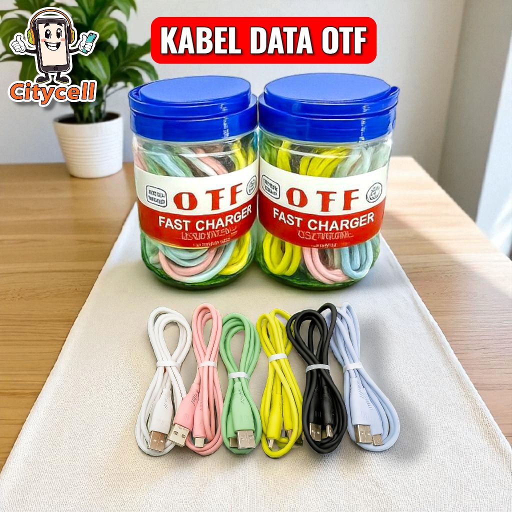 Jual [ECER] Kabel Data bulat OTF MACARON micro Type c BB Kabel Charger ...