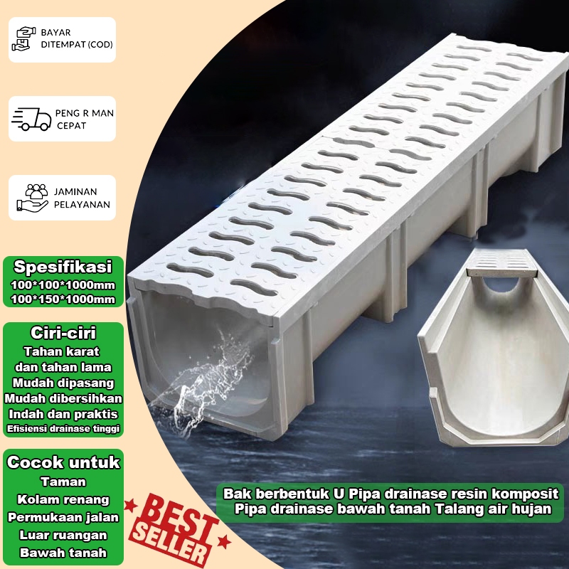 Jual Pipa U Drainase Resin Termasuk Tutup Komposit Saluran Air ...