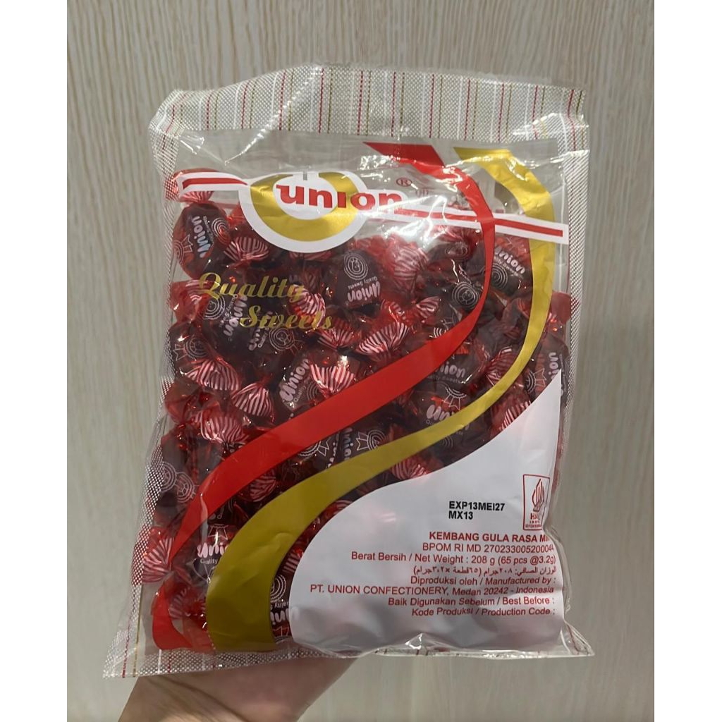 Jual PERMEN UNION MERAH RASA MINT (isi 65 pcd) | Shopee Indonesia
