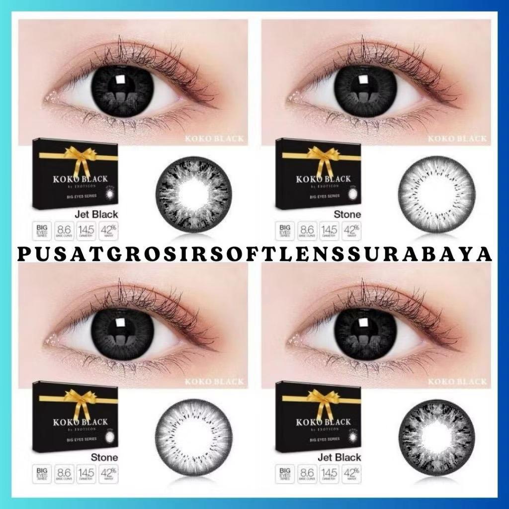 Jual SOFTLENS X2 KOKO BLACK 14.5 MM NORMAL & MINUS ///// SOFLEN ...