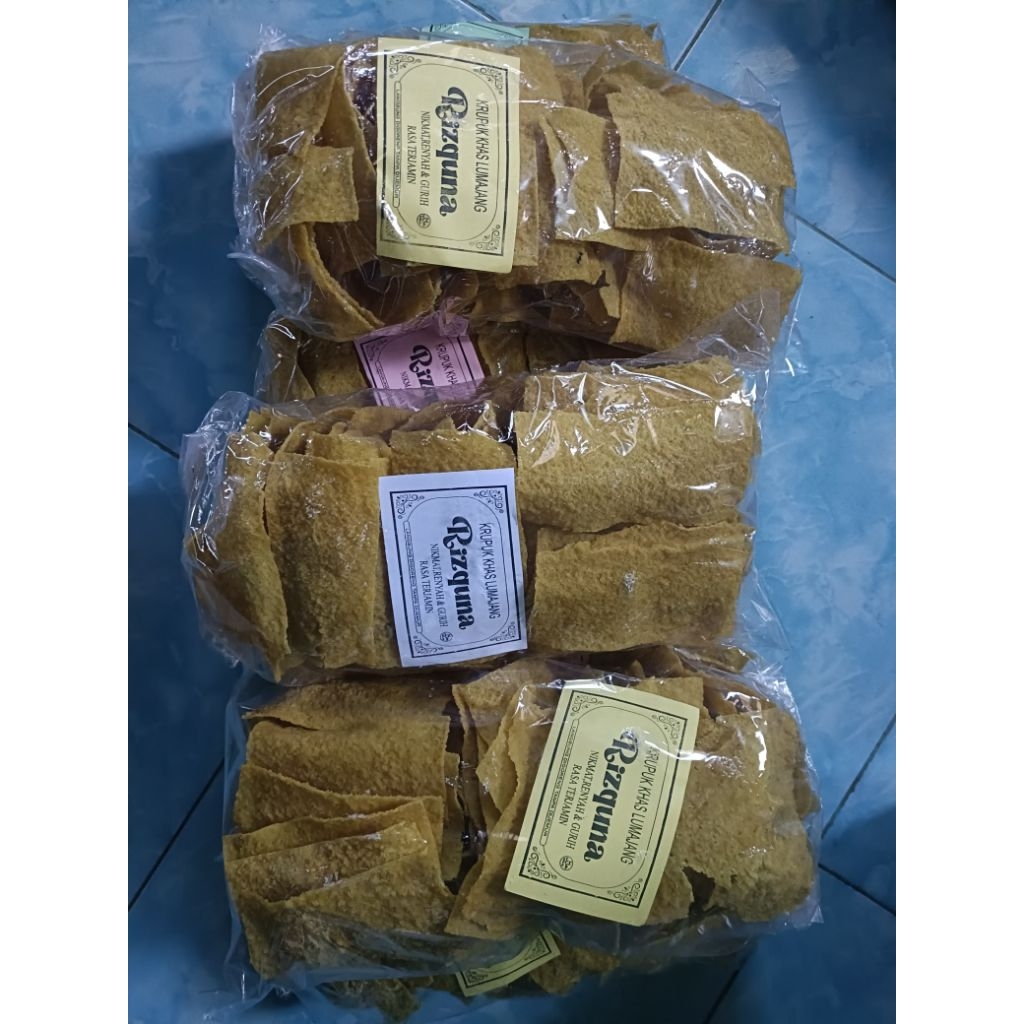 Jual Krupuk Kerupuk Puli/Lempeng/Beras Kemasan 500gr Dan 1Kg Mentah Cap ...