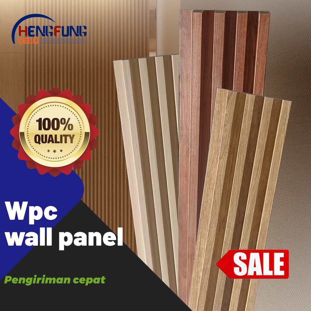 Jual Wood WPC Wall panel Dekorasi Dinding [2.95 meter*16 cm*2.4cm] Anti Air Dan Anti Rayap Wall ...