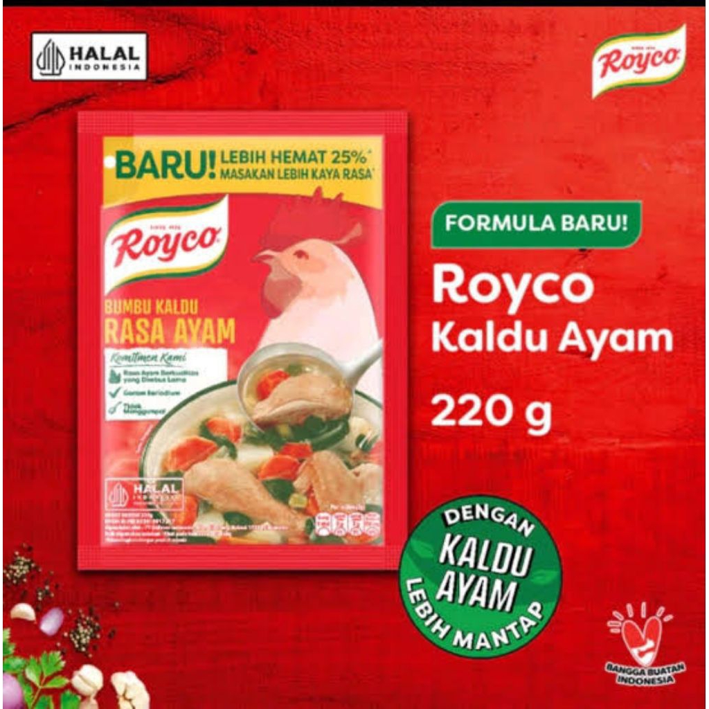Jual ROYCO Bumbu Kaldu Ayam & Sapi 220gr | Shopee Indonesia