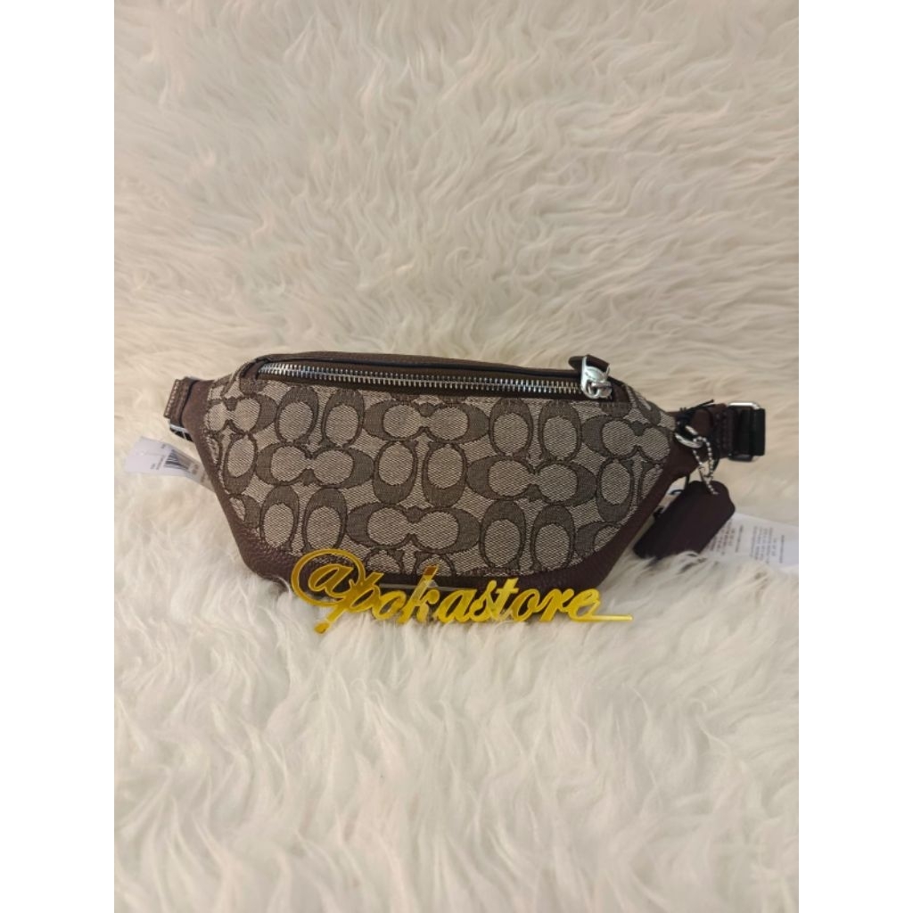 Jual Tas COACH Warren Mini Signature Jacquard Oak Maple ASLI USA ...