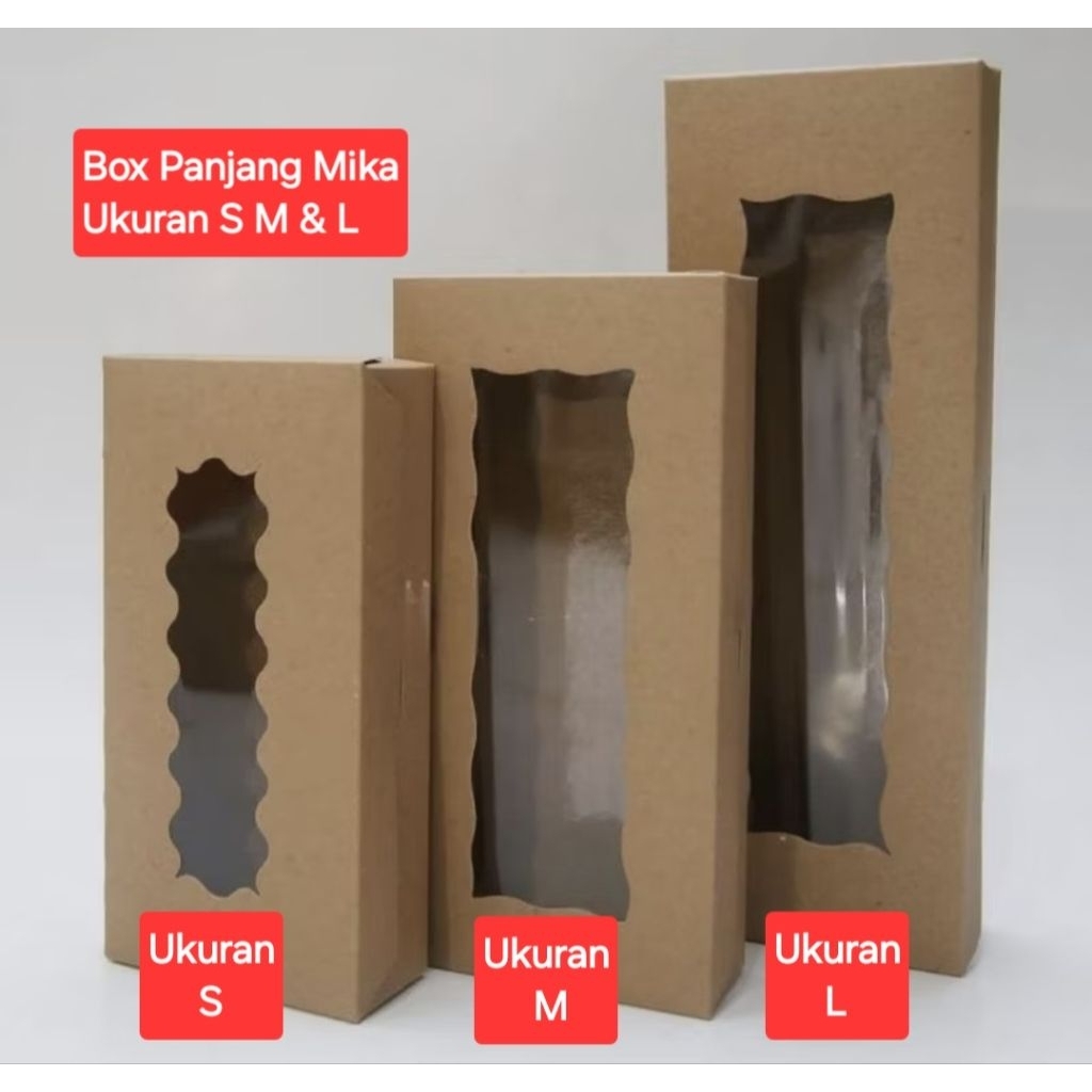 Jual Box panjang CRAFT uk S laminasi/box panjang coklat kaca(mika)/box ...
