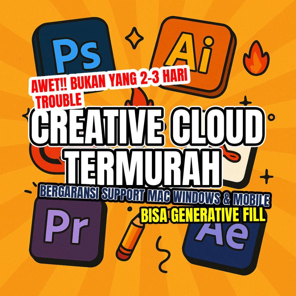 Jual Adobe Creative Cloud CC Original Editing Photo & Video Mendukung Ai ( Firefly ) Original ...