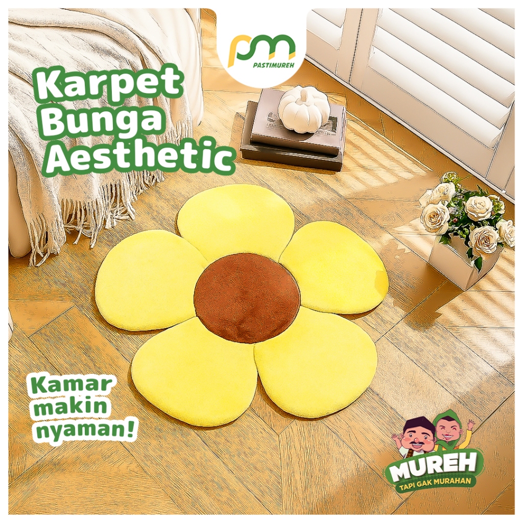 Jual PASTIMUREH | Karpet Bunga Aesthetic / Karpet Lantai Kamar Bunga ...