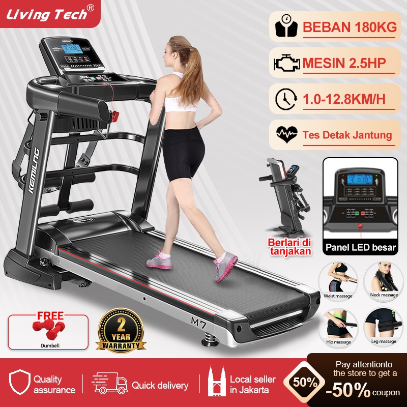 Jual Treadmill Elektrik Super Silent Folding Home Smart Treadmill 3.0HP ...