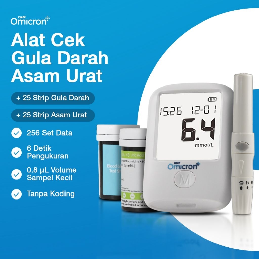 Jual ALAT CEK GULA DARAH ASAM URAT GLUCOMETER ALAT TES DIABETES URIC ...
