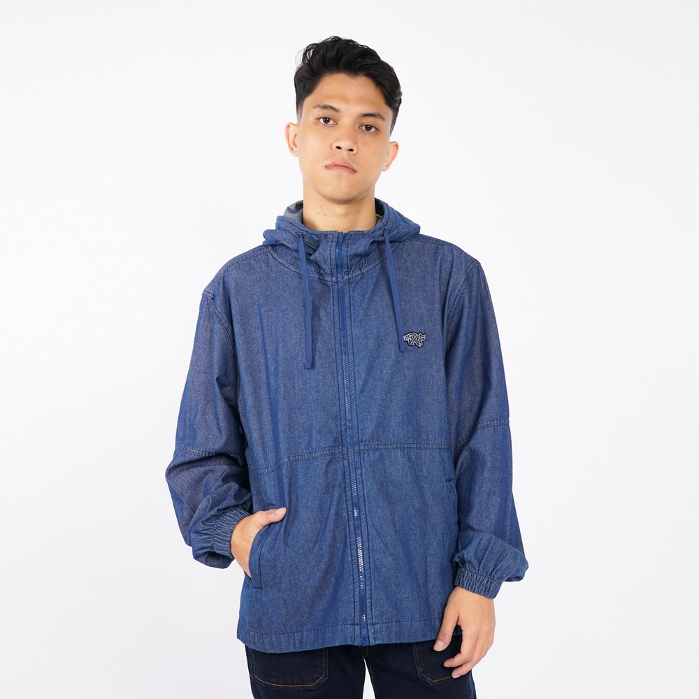 Jual 3Second Jaket Denim Pria Hoodie Relaxed Fit Katun Fort HP-C070225 ...
