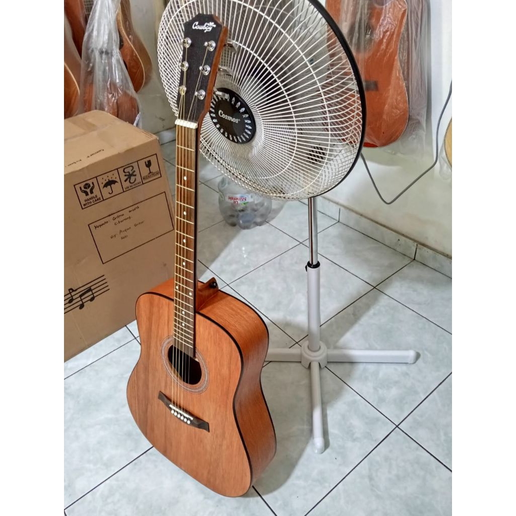 Jual Gitar akustik cowboy jumbo custom/Gitar baru tanam besi | Shopee ...