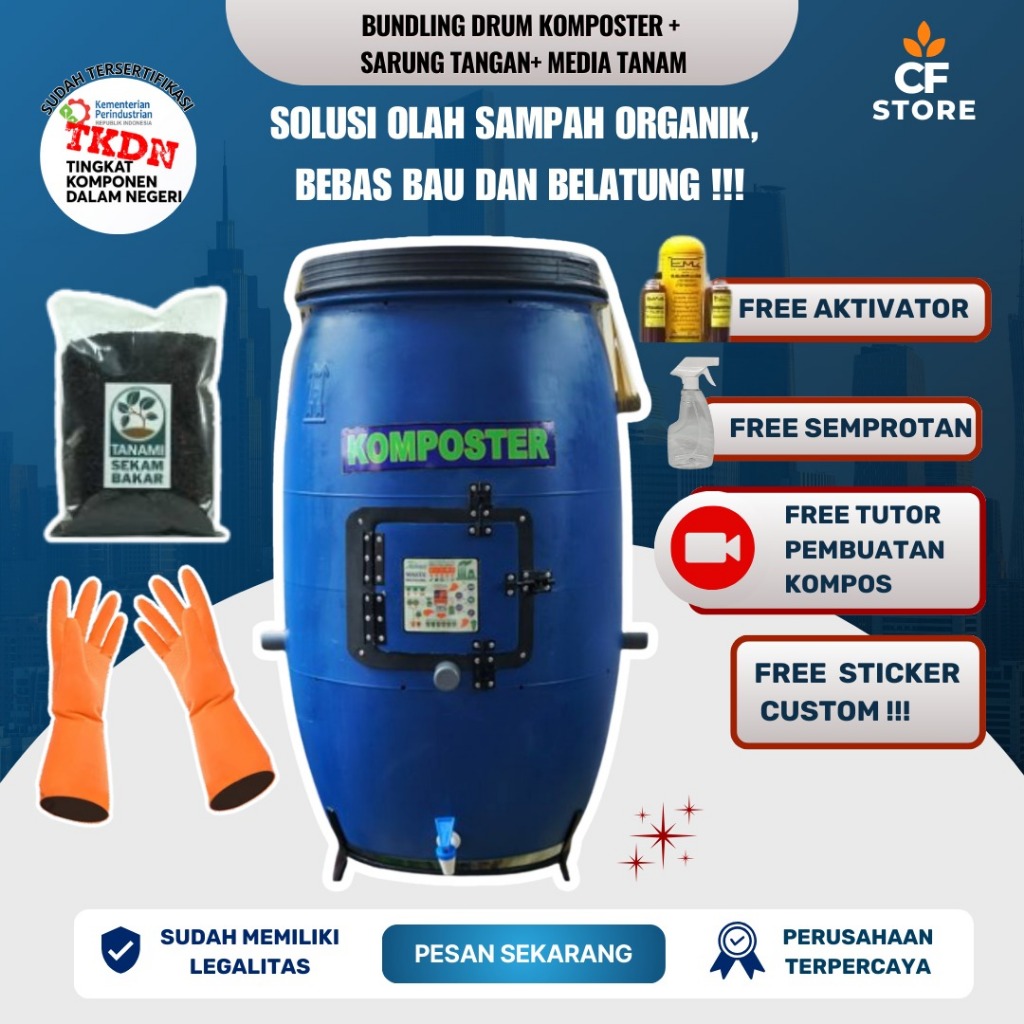 Jual Komposter Sampah Organik 60 Liter, Komposter sampah basah ...