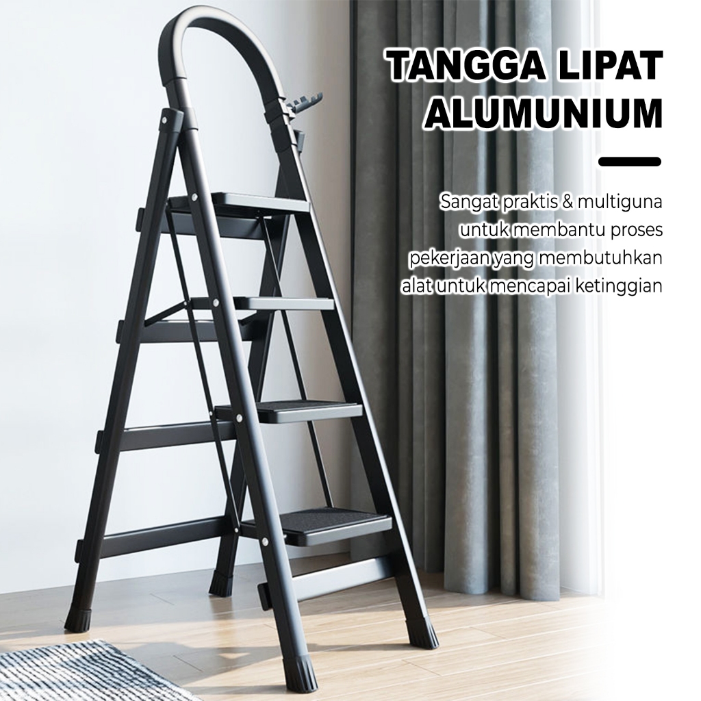Jual Tangga Lipat 4 Step Anti Slip Besi Kokoh Multifungsi untuk Rumah ...