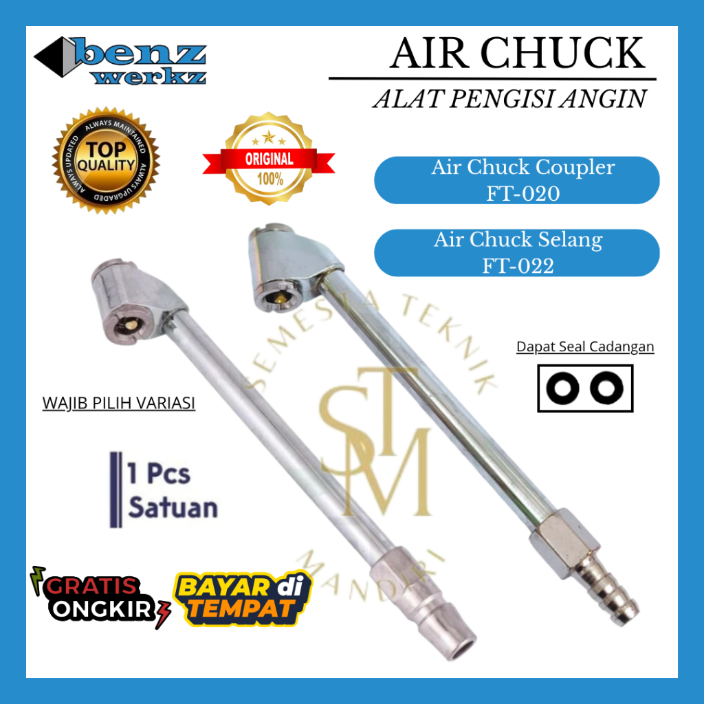 Jual BENZ Tire Air Chuck Coupler Selang Alat Pengisi Angin Ban Air ...