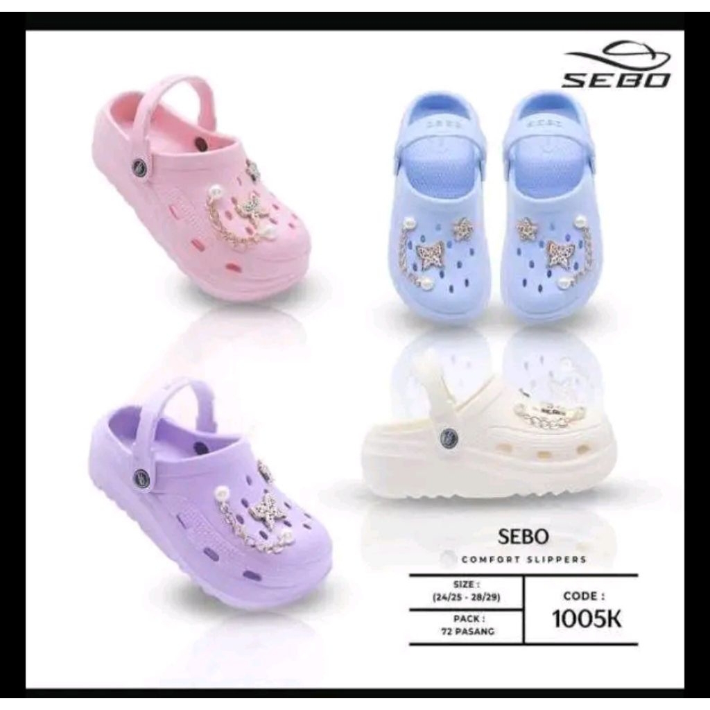 Jual SEBO Sandal Baim Sandal Kodok Anak Perempuan Eva Rubber | Shopee ...