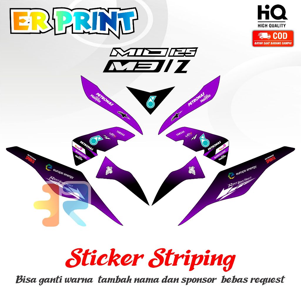 Jual Sticker Striping Mio M3 Full Set Kanan Kiri Striping Standar Mio ...