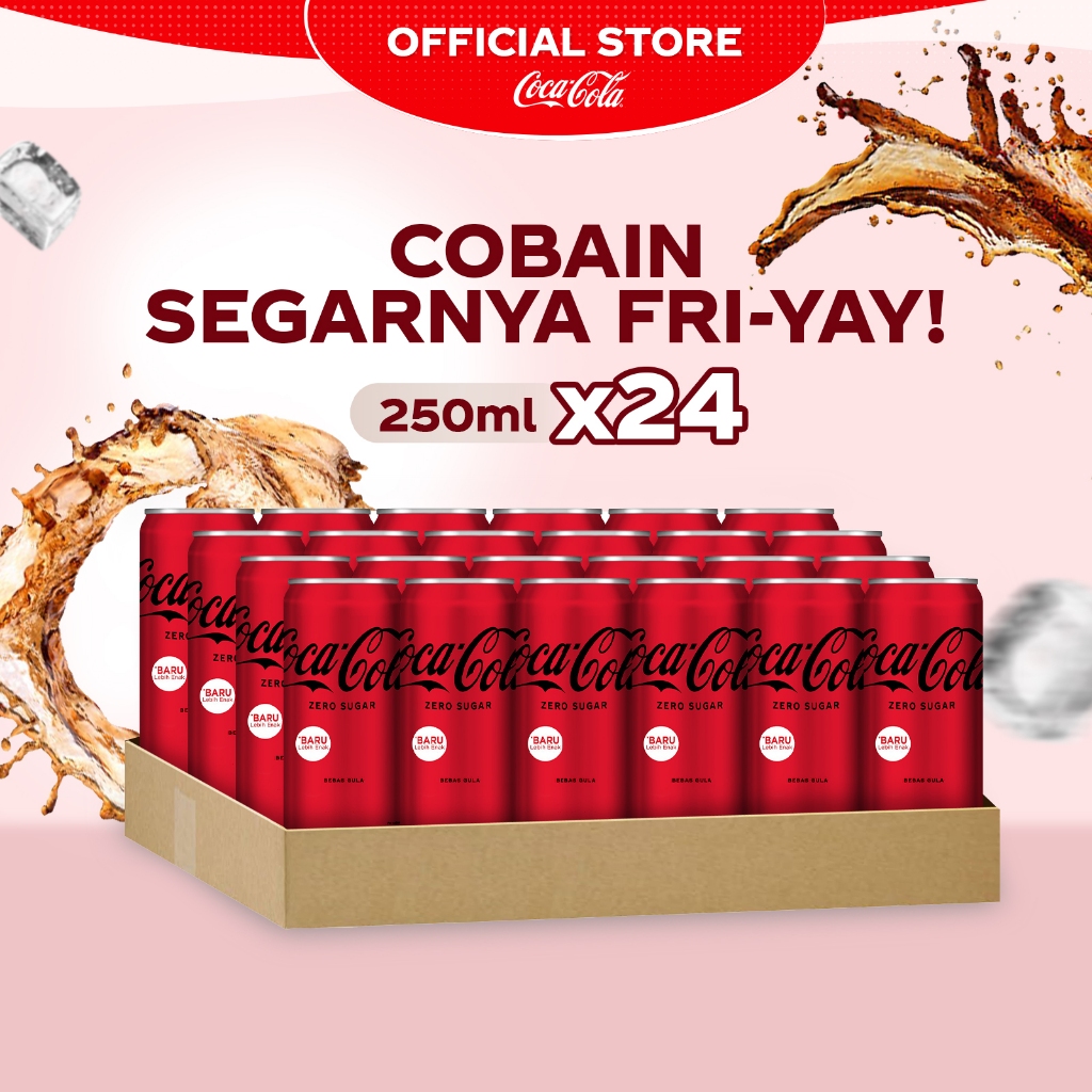 Jual Coca-Cola Zero - Kemasan Kaleng 250mL x 24pcs | Shopee Indonesia