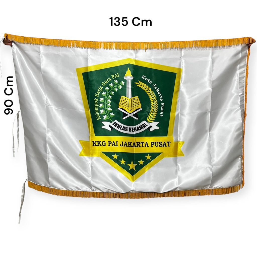 Jual Lancar Jaya Advertising Bendera Logo Custom Ukuran 90x135 Cm Bahan ...