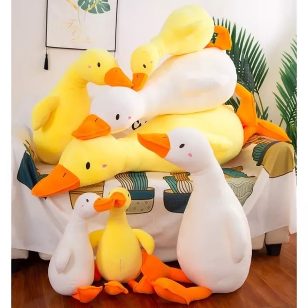 Jual Boneka Guling Angsa Bebek Rebah Medium 60cm Bahan Lembut SNI ...