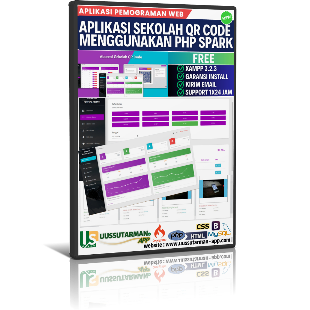 Jual Aplikasi Absensi Sekolah QR code dan GPS menggunakan codeigniter dan Spark | Shopee Indonesia