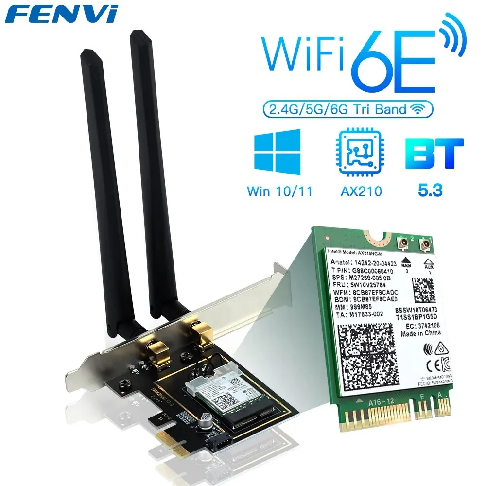 Jual Intel AX210 WiFi 6E Tri-Band 2.4G/5G/6Ghz 5374Mbps 802.11ax ...