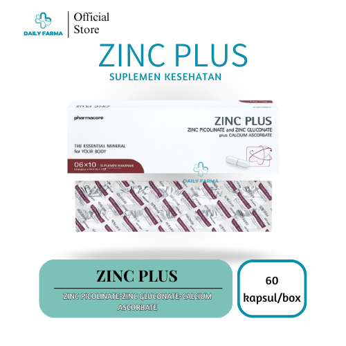 Jual ZINC PLUS 1BOX/60TABLET | ZINC PICOLINATE-ZINC GLUCONATE-CALCIUM ...