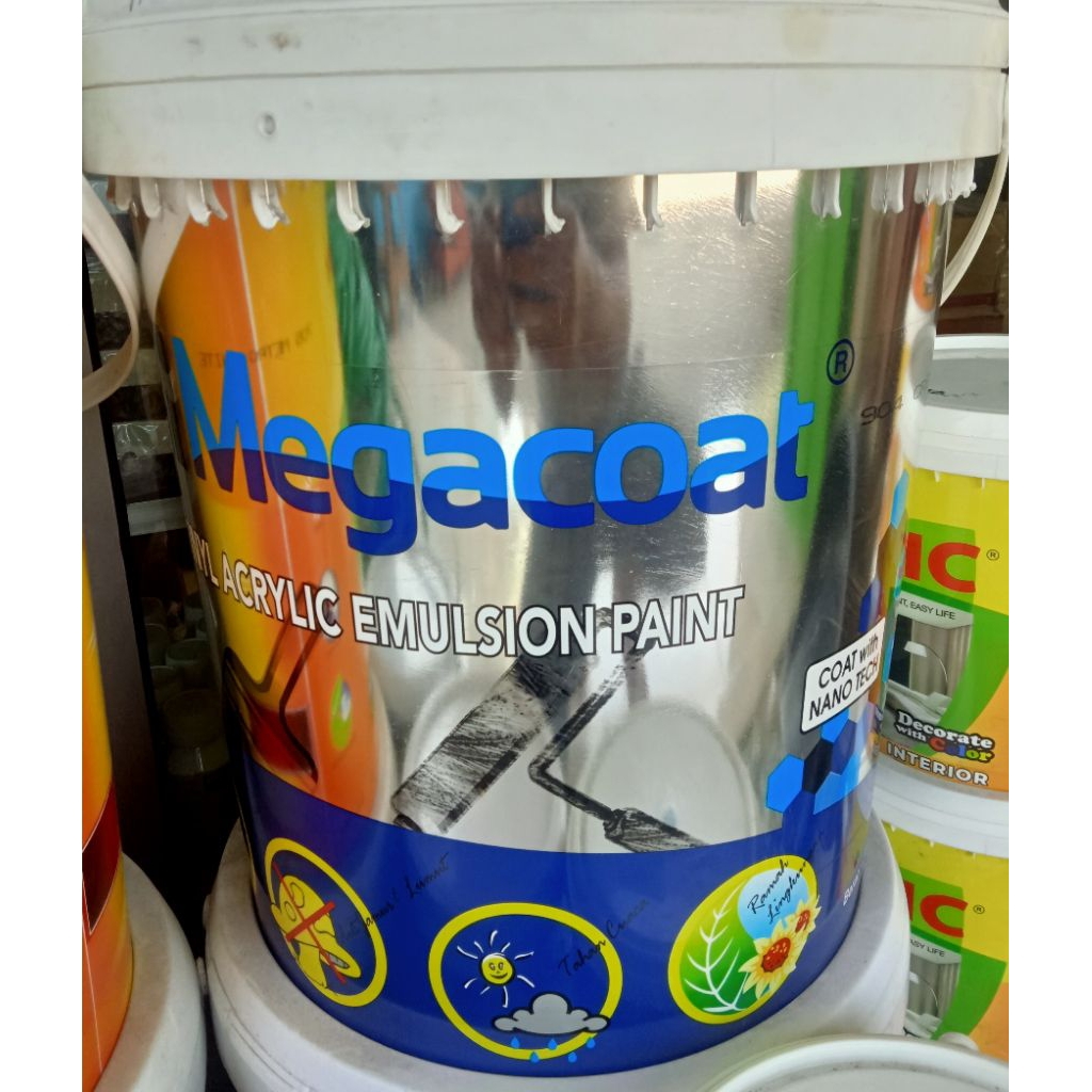 Jual Cat tembok Luar dan dalam Megacoat Silver 25 kg warna Putih ...