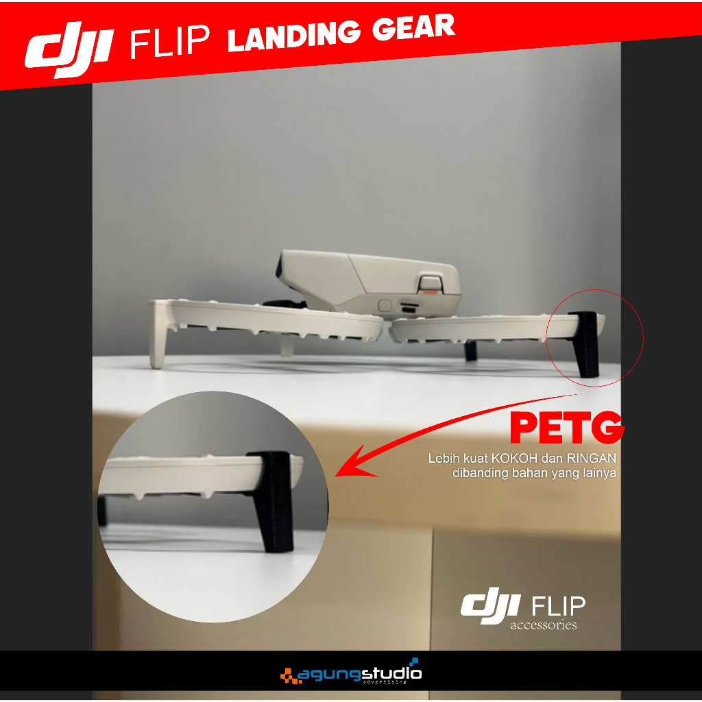 Jual DJI FLIP LANDING GEAR kuat dan ringan ARM BELAKANG | Shopee Indonesia