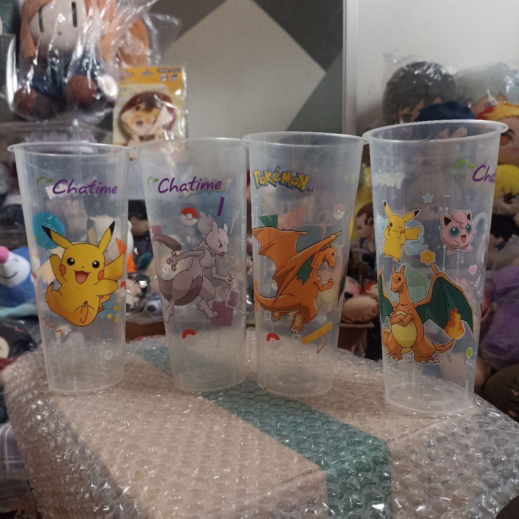 Jual Gelas Pokemon Chatime SET 4 Pcs | Shopee Indonesia