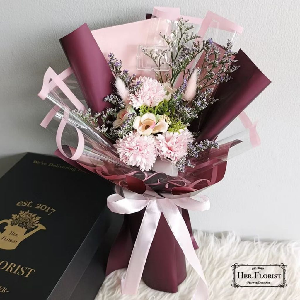 Jual Her.GS [CARNATION] 3PCS Soap & Dried Flower/Buket Bunga Sabun ...