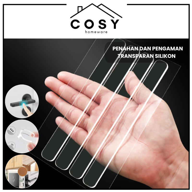 Jual COSY Penahan Gagang Pintu Transparan Silikon Serbaguna Isi ...