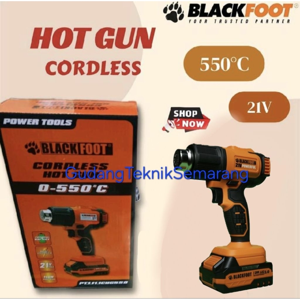 Jual Blackfoot Cordless Heat Hot Gun 550 Derajat 21V 21 Volt Blower ...